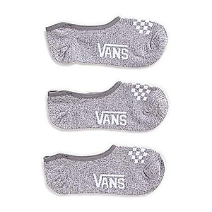 Vans Super No Show Socks - Women's and Girls (Grey/White Check, Womens Shoe Size 7-10)