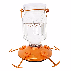 Perky-Pet 9113-2 Top-Fill Glass Oriole Feeder – 22 Oz, Orange