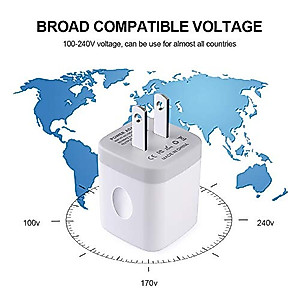Single Port USB Wall Charger, GiGreen 1A/5V Power Adapter 5 Pack Charging Block Cube Plug Box Compatible Phone X/8/7/Xs/XR/6s/5/SE, Samsung S9/S8/S7/S6 Edge, Note 8, LG G5 V30, Moto, Pixel, Nexus, HTC