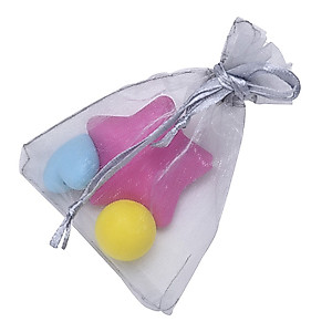 Mudder Organza Gift Bags Wedding Favour Bags Jewelry Pouches, Pack of 100 (2.8 x 3.5 Inch, Silver)