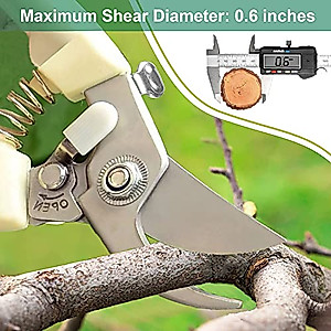 MEPEREZ Pruners, pruning shears heavy duty, premium garden scissors for hedge, bonsai, floral, small stem, orchard and vegetable pick, upgraded, gardening tools anvil snips, plant clippers 2 pack