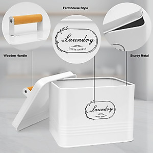 Holismo Dryer Sheet Container with Lid for Laundry Room Organization and Storage, Galvanized Metal Farmhouse Design Dryer Sheet Holder for Laundry Room Decoration, Dryer Sheet Dispenser Container