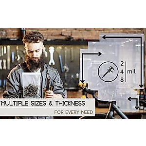 Dazzling Displays Small Plastic Bags - 100 Pack of 2 Mil, 2 x 2 Inch Resealable Self-Locking Jewelry Bags, Ideal Small Bags for Organizing & Storage