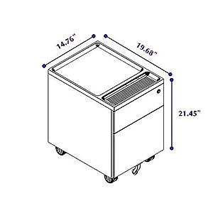CuHome 2-Drawer Mobile Filing Cabinet with Lock and Casters, Fully Assembled, Vertical File Metal Cabinet for Home Office, Small Under Desk, Black