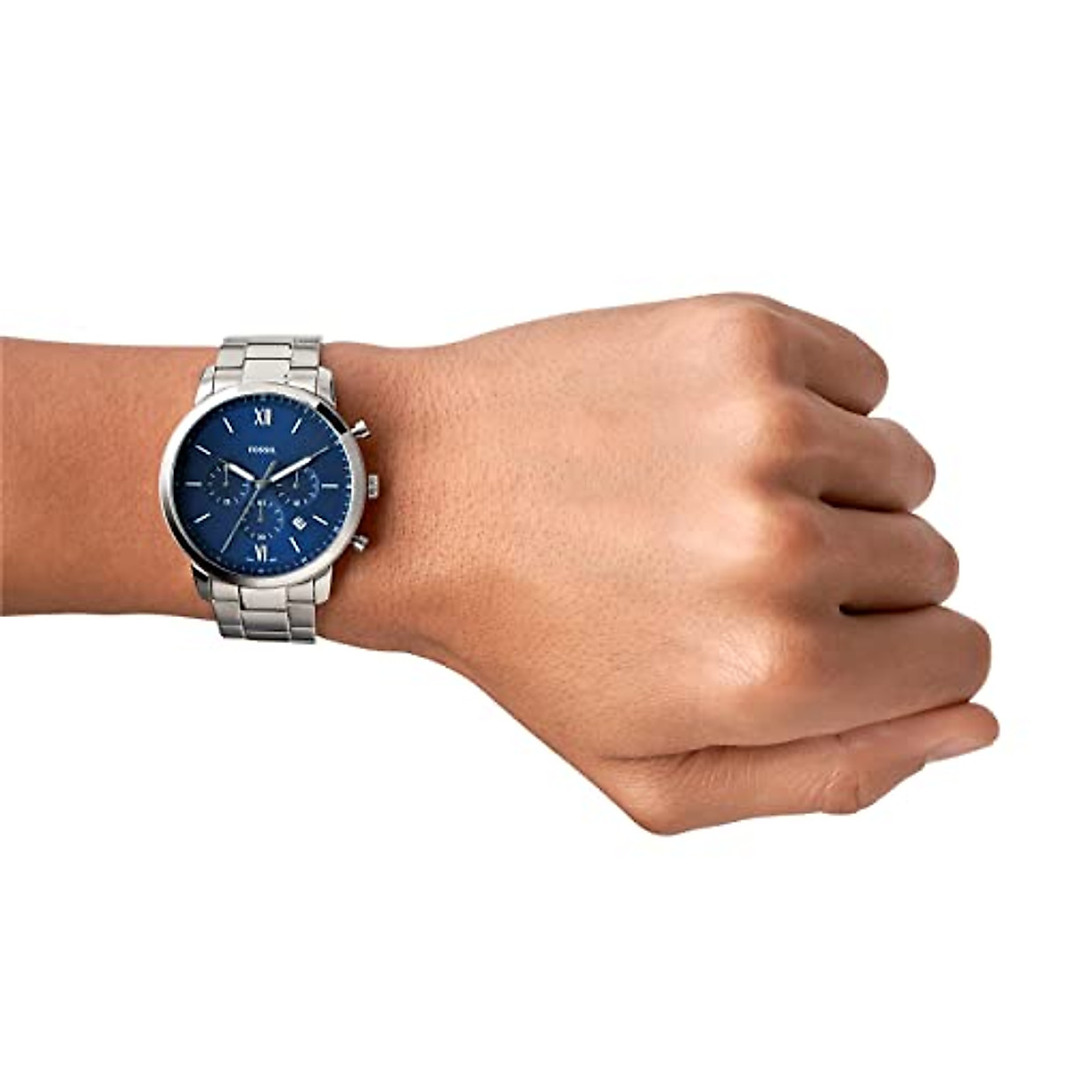 Fossil Men's Neutra Quartz Stainless Steel Chronograph Watch, Color: Silver (Model: FS5792)