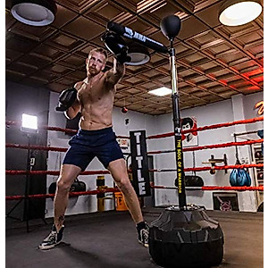 INNOLIFE Boxing Equipment Spinning Bar Free Standing with Punching Ball (Black)