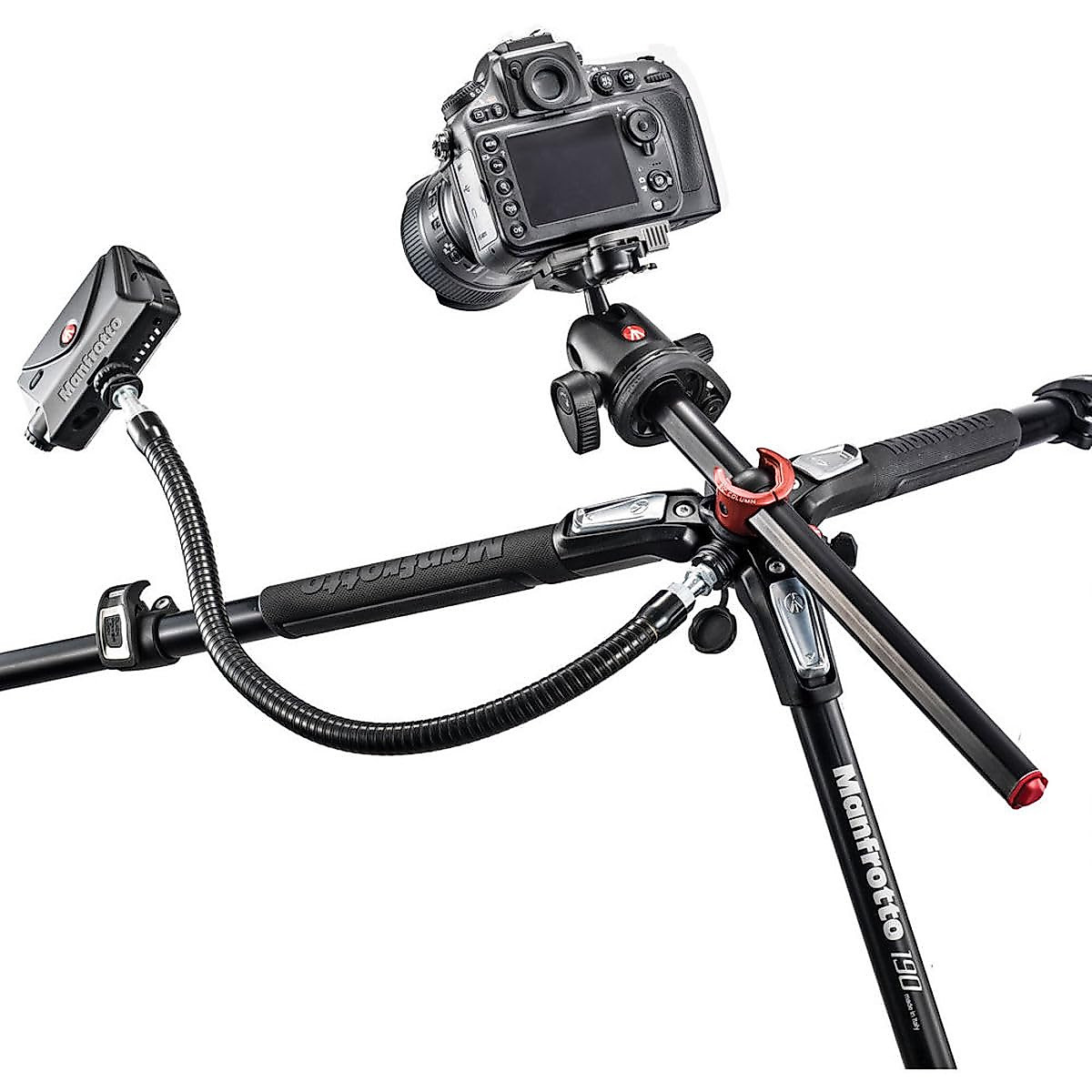 Manfrotto MT190XPRO4 Aluminum 4-Section Tripod,Black