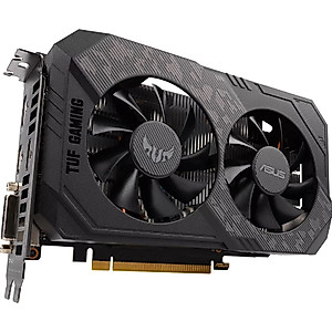 ASUS TUF Gaming NVIDIA GeForce GTX 1660 Ti EVO TOP Edition Graphics Card (PCIe 3.0, 6GB GDDR6, 14Gbps Memory Speed, HDMI 2.0b, DisplayPort 1.4, Space-grade Lubricant, Compact Design, GPU Tweak II)