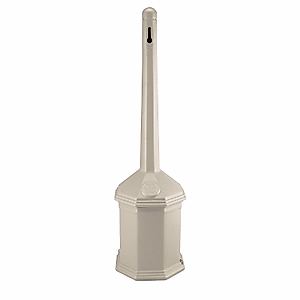 Commercial Zone 710302 Smoker’s Outpost Site Saver Hexagon Shape Cigarette Collector Receptacle Container, Beige