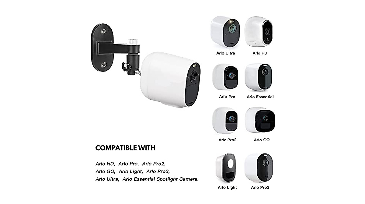 Arlo Camera Wall Mount (2-Pack) - Adjustable Indoor/Outdoor