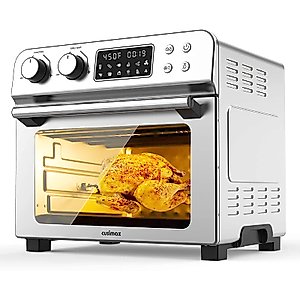 10-in-1 Convection Oven, CUSIMAX 24 Quart Large Air Fryer Toaster Oven, Countertop Oven with Rotisserie and Dehydrator, 6 Accessories & Recipes, Digital Controls, 1700W
