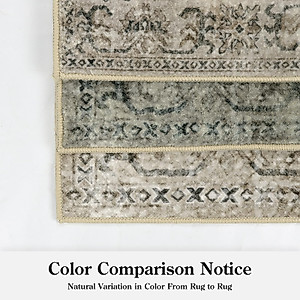 Lahome 5x7 Area Rugs 5 x 7 Dining Room Rugs for Under Table Large Washable Dining Room Rug,Moroccan Trellis Non Slip Non Shedding Indoor Carpet for Living Room Bedroom,Antique/Moss