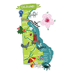 Allport Editions Hello : Delaware Kitchen Towel - 100% Cotton Kitchen Dish Towel