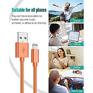 Hi-Mobiler MFi Certified Lightning Cable 2Pack 6FT iPhone Charger Nylon Braided High Speed Data Sync Cord Fast Charging Long Cord Compatible iPhone 13/12/11Pro Max/11Pro/11/XS/Max/XR/X/8/8P/7 More