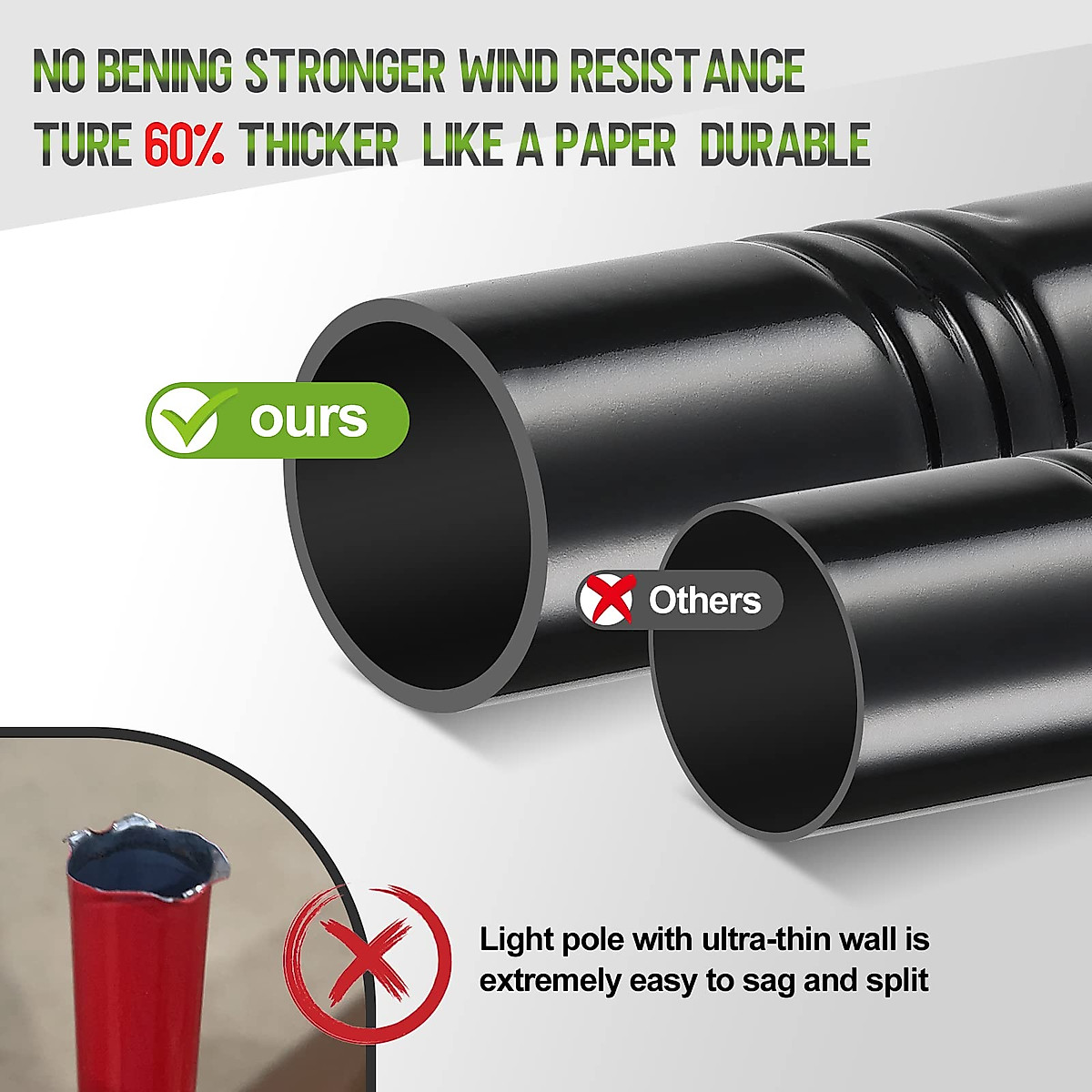 FLY HAWK Outdoor String Lights, String Light Terrace Garden Terrace Residential Cafe Wedding Decoration with Rust Bracket LED or Suspended Light Solar Bulb Upgrade