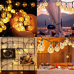 Beauthard Solar String Lights Outdoor,60 Led 35.6 Ft Lights with 8 Lighting Modes,Outdoor String Lights,Waterproof Solar Patio Outside Lights for Garden Yard Home Wedding Party Decoration(Warm White)