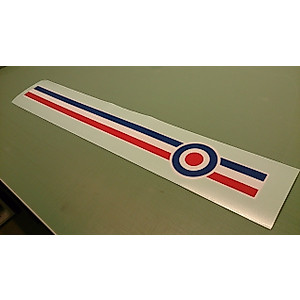 VESPA decal sticker stripe (white - red - blue)