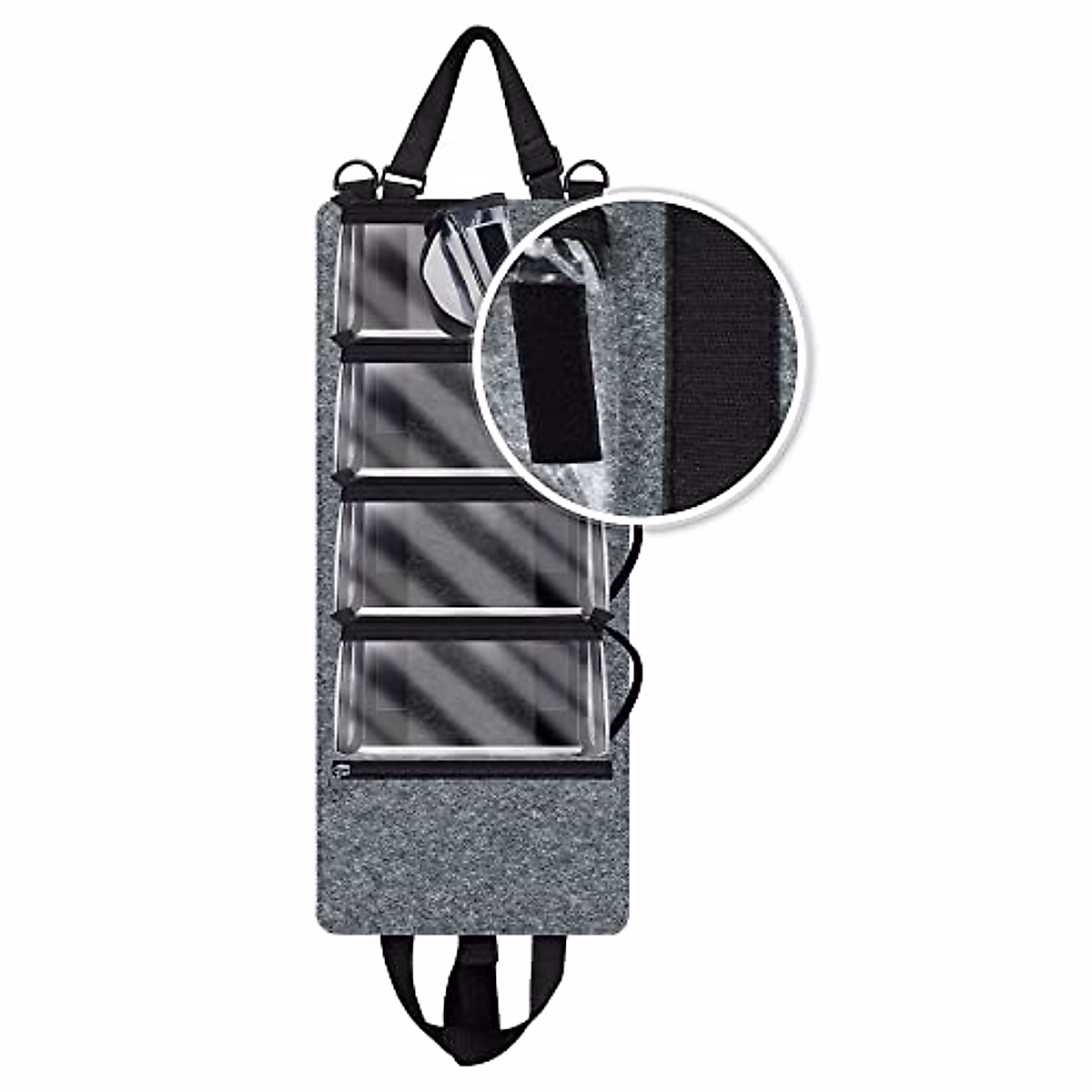 Annmore Display Shelves for Tonies Figures Carrying Case for LOL Surprise Dolls Storage Bag for Barbie, Gray