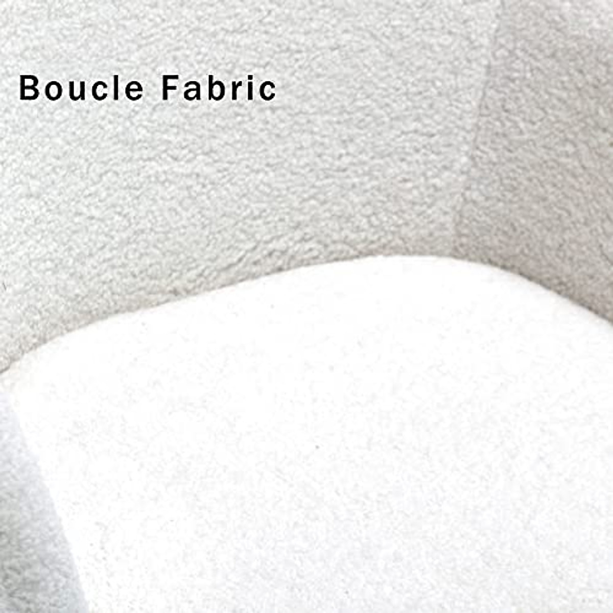 AtIGfaso with Wheels Ultra-Soft Plush Swivel Chair with Adjustable Height and 360-Degree Rotation,Combing Chair Ideal for Home Office or Bedroom, Ergonomic Design, Gold Base, Cream White Color