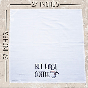 Live Life in Full Bloom premium flour sack tea towel