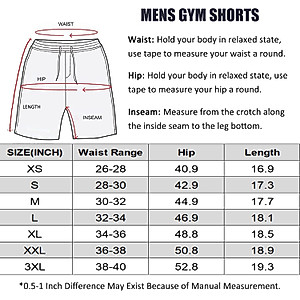 COOFANDY Men's 3 Pack Gym Bodybuilding Shorts Workout Athletic Shorts Mesh Training Bodybuilding Jogger Shorts with Pocket