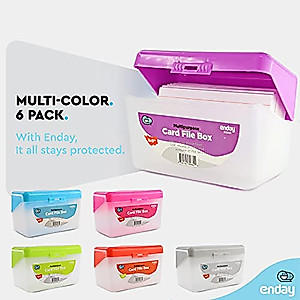Index Card holder Case 3" X 5", ideal box card holder for Filing Notes, Addresses & Recipes. Holds Up to 250 Cards (Pack of 12) - Emraw