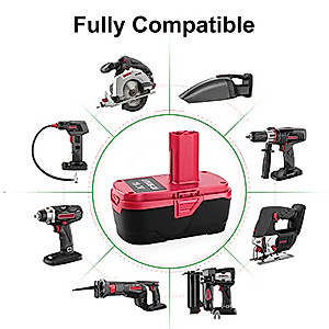 AYTXTG 2Pack 6.0Ah C3 Lithium Battery Replace for Craftsman 19.2 Volt Battery + Craftsman Battery Charger for XCP 130279005 1323903 130211004 Craftsman Charger 19.2V