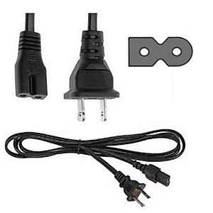 Corpco 6ft 2-Prong Power Cord Compatible with Brother, Singer, Bernina, Baby-Lock, Viking Sewing Machines