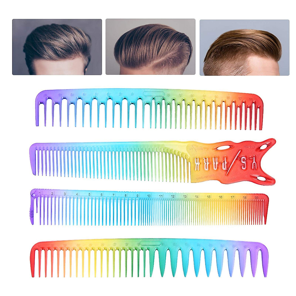 Hair Comb Colorful Gradient Hairdressing Comb Portable Hair Cutting Comb Styling Tool Hair Cutting Combs Hair Cutting Comb for Hairstylist Salon and Home Use Hair CombsStyling Tools Appliances