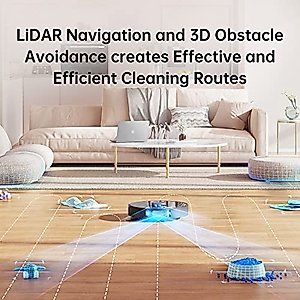 Dreametech Z10 Pro Robot Vacuum and Mop with 3D Obstacle Avoidance, Self Emptying for up to 65 Days, 4000 Pa Suction Power & Smart Mapping, Wi-Fi Connected, Compatible with Alexa