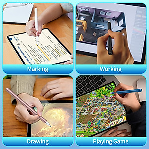 OJIOG Stylus Pens for Touch Screens (4 Pcs), Capacitive 2 in 1 High Sensitivity & Precision Stylus Pen, Compatible with iPad, Tablets, Laptops, Smartphones