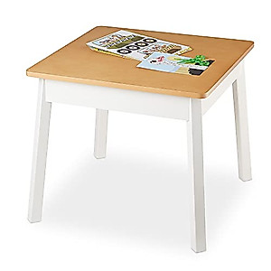 Melissa & Doug Wooden Square Table (White/Natural)