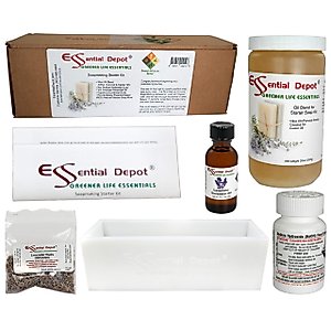 R.E.D. Soap Making Starter Soap Kit - Includes pre-Measured Ingredients to Make a loaf of soap and a R.E.D. Natural Silicone Mold