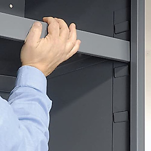 Global Industrial Bin Cabinet with 64 Blue Bins, 38x24x72, Unassembled