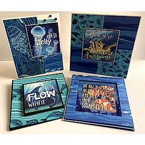 Reminisce Sea Life Collection Scrapbook Kit Paper Crafts, Multi Color Palette, 12x12 inches