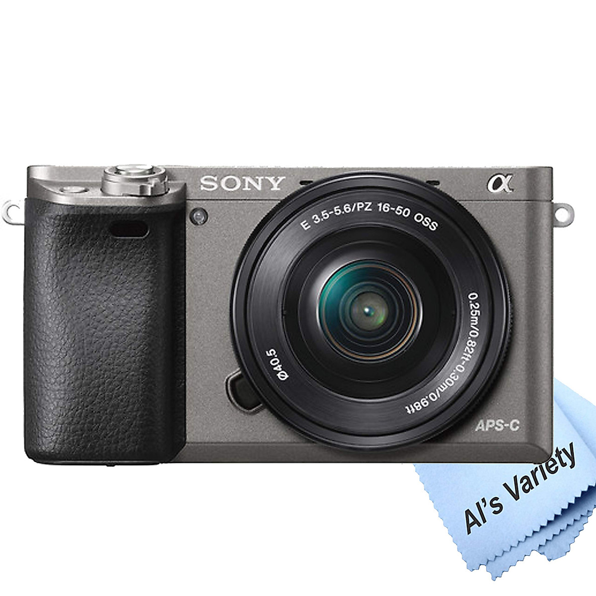 Sony Alpha a6000 (Graphite) Mirrorless Digital Camera with 16-50mm Lens + 32GB Card, Tripod, Case, and More (18pc Bundle)