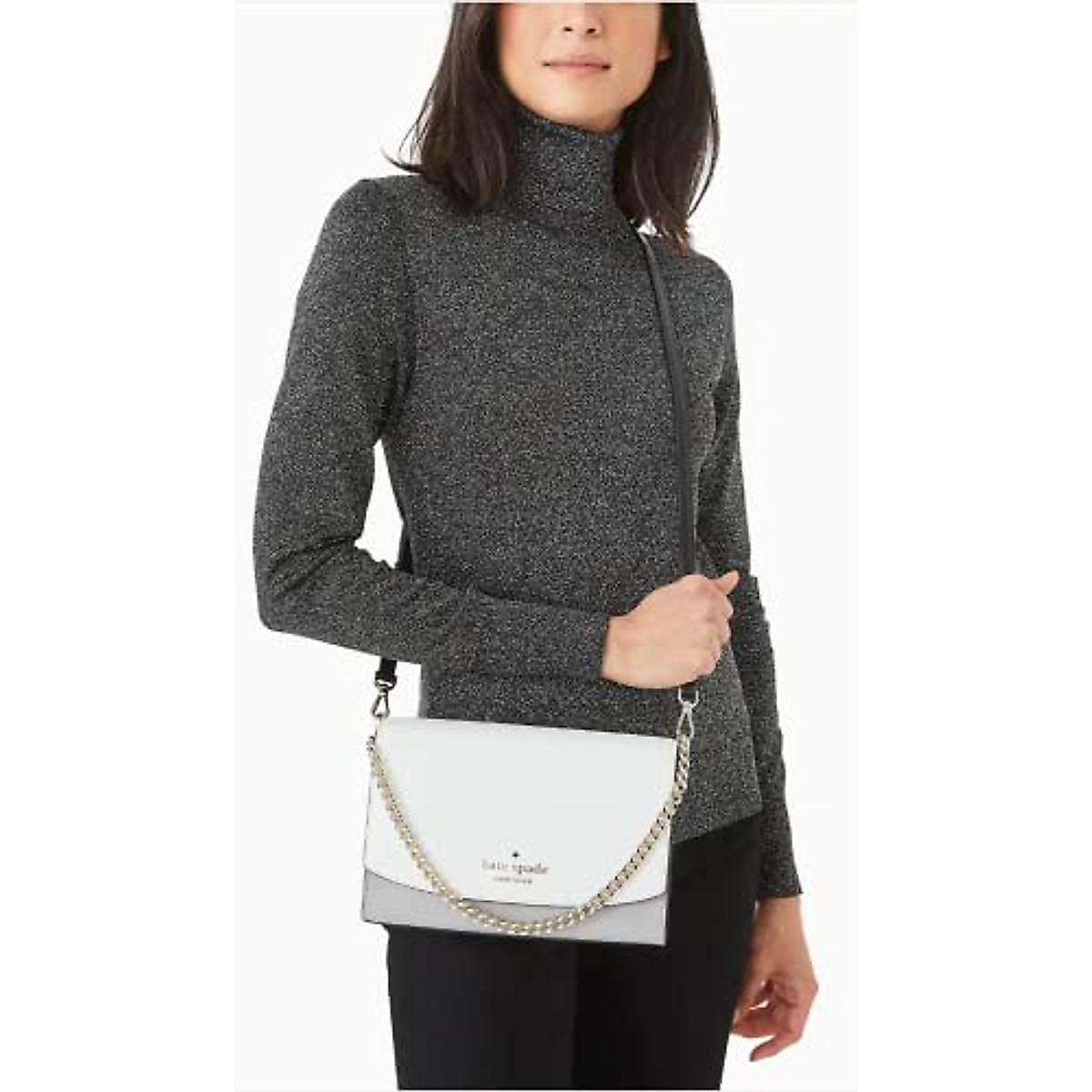 Kate Spade Carson Convertible Crossbody Handbag With Card Case (Nimbus Grey)