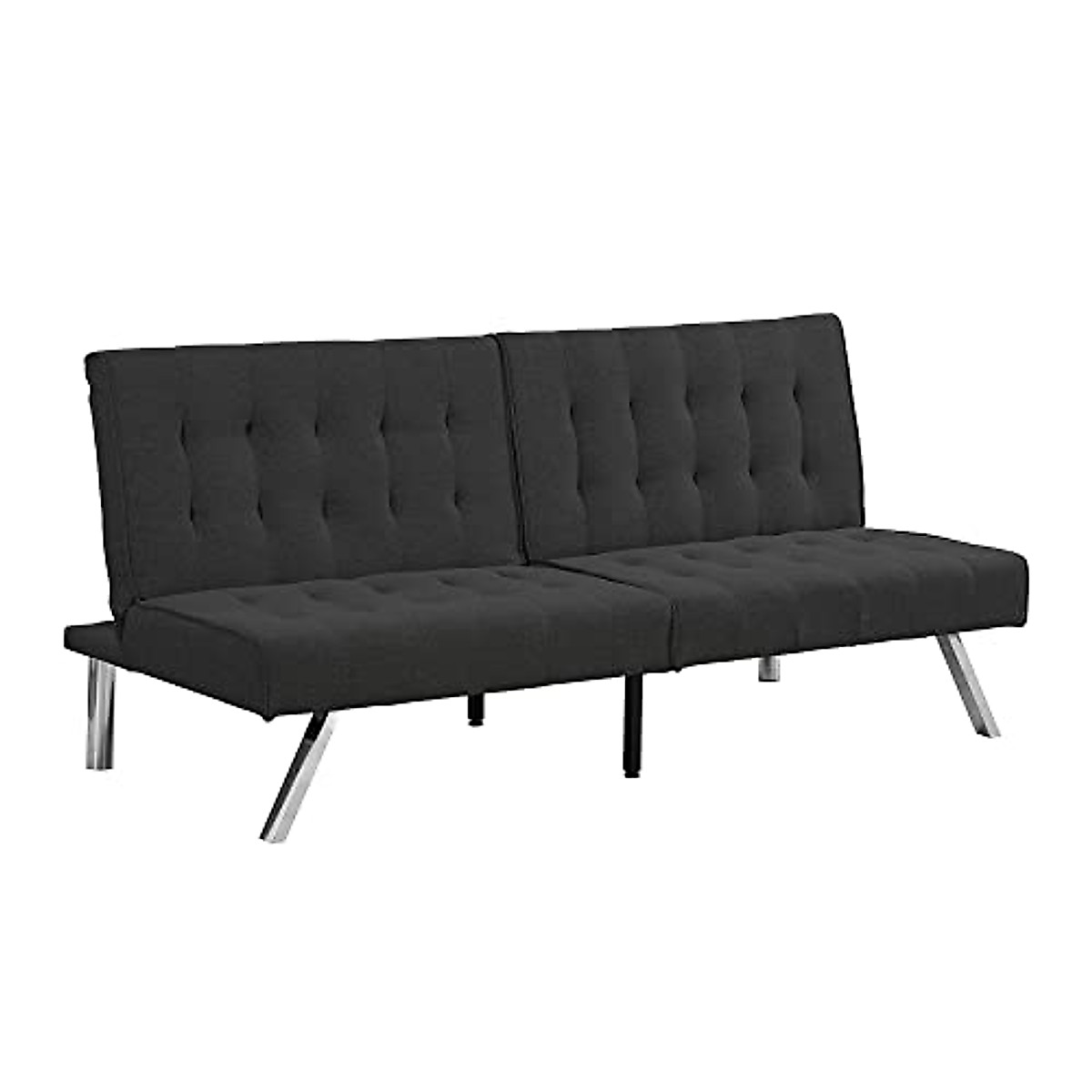 FIQHOME Modern Fabric, Convertible Couch Bed,Futon Sets Daybed,Folding Sleeper Sofa Love seat for Living Room&Bedroom Small Space,Black