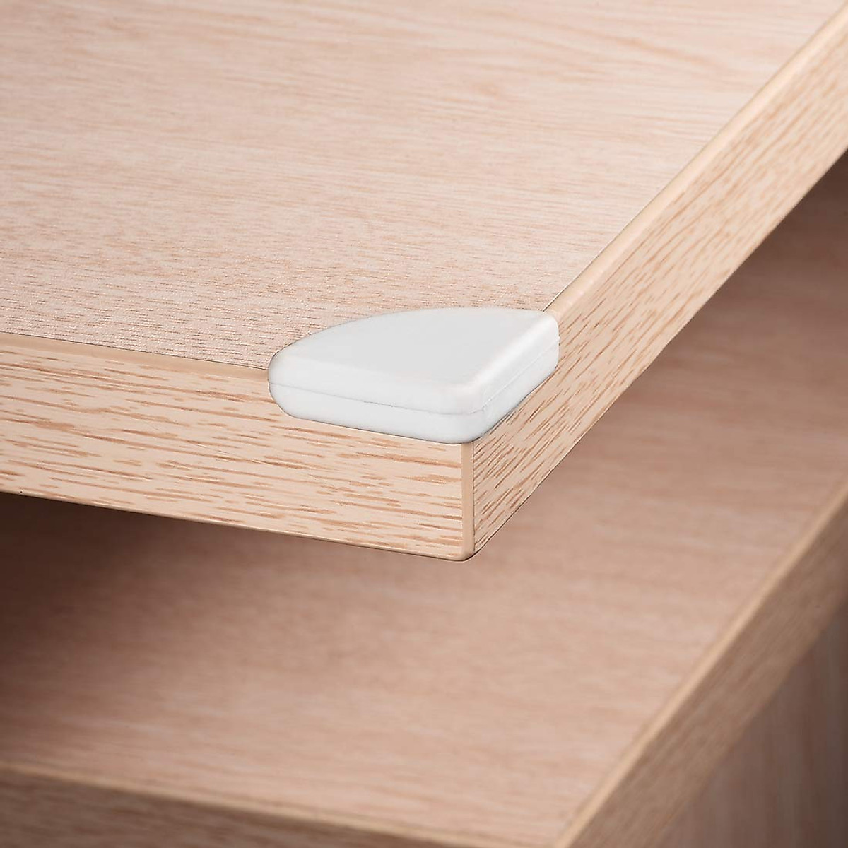 uxcell Corner Guards Edge Protector Furniture Table Corner Protectors Adhesive Soft Silicone White 30x30x9mm, 10 Pcs