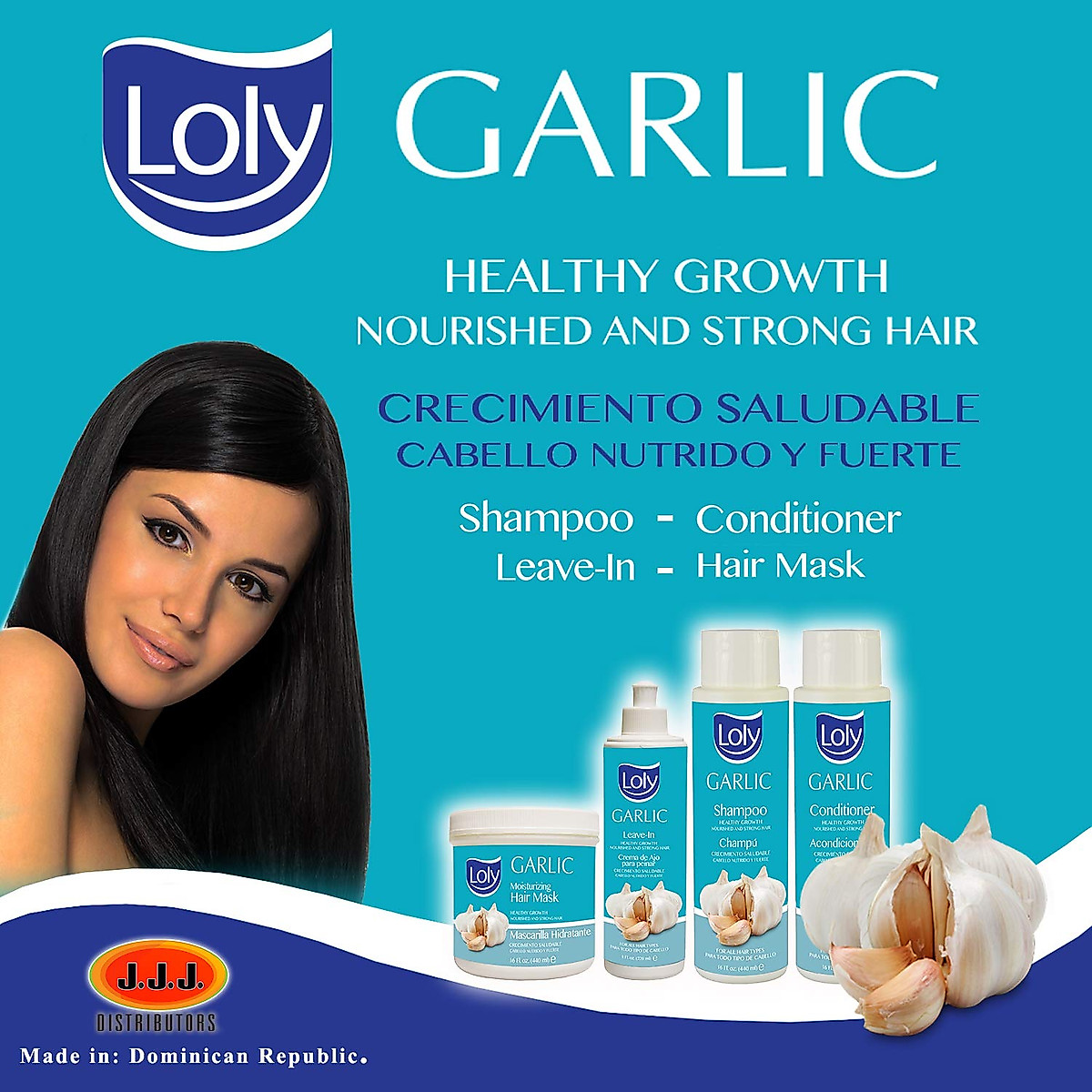Loly Garlic Shampoo + Conditioner 16 oz Combo Unscented