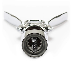 Vinturi V9032 Wing Corkscrew Wine Built-in Bottle Opener, One size, Silver