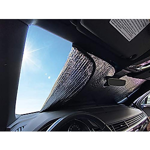 YelloPro Custom Fit Automotive Reflective Front Windshield Sunshade for 2017 2018 2019 2020 2021 2022 2023 Chrysler Pacifica, Pacifica Hybrid, LX, Touring, Touring L, Touring L Plus, Limited, Minivan