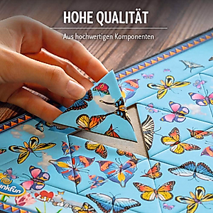 Think Fun Triazzle Picture-Matching Brainteaser - Engaging Brain Puzzle for Kids & Adults | Award-Winning Game | Enhances Memory & Problem-Solving Skills | Butterflies Edition