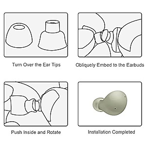 ALXCD Eartips Compatible with Galaxy Buds 2 SM-R177 Earbuds, S/M/L 6 Pairs Soft Silicone Earbuds Tips Eartips Replacement Silicon Tips, Compatible with Galaxy Buds2 Earbuds SM-R177, Olive sml