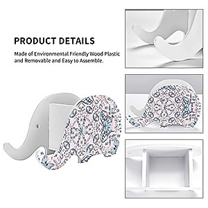 Xwyzy Elephant Pencil Holder with Mobile Phone Holder Desktop Storage Pencil Mobile Phone Holder Bracket