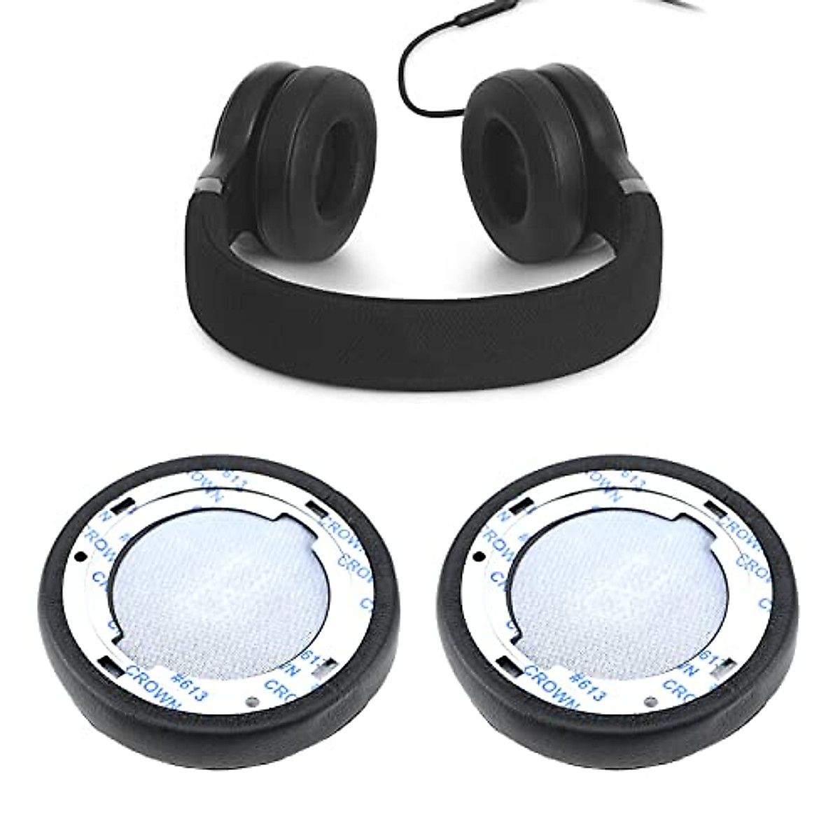 1 Pair Earpads Compatible with E35 E45 E45bt Bluetooth Wireless Headphones Replacement Protein Leather Soft Ear Cushions Headset Repair Parts Black