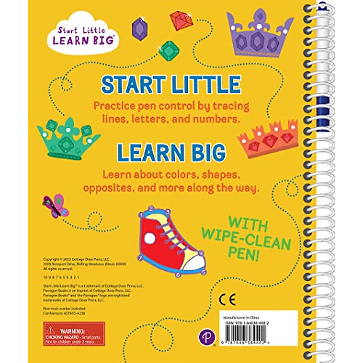 Big Wipe Clean Tracing and Pen Control Activity Book for Kids Ages 3 to 5 (Start Little Learn Big Series)