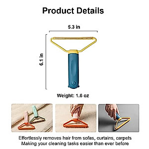SUJAYU Pet Hair Remover, 2 in 1 Pet Hair Remover Fur Remover Dog Hair Remover Cat Hair Remover, Cat Hair Remover Furniture Pet Hair Remover for Couch Pet Hair Remover for Laundry (Green)
