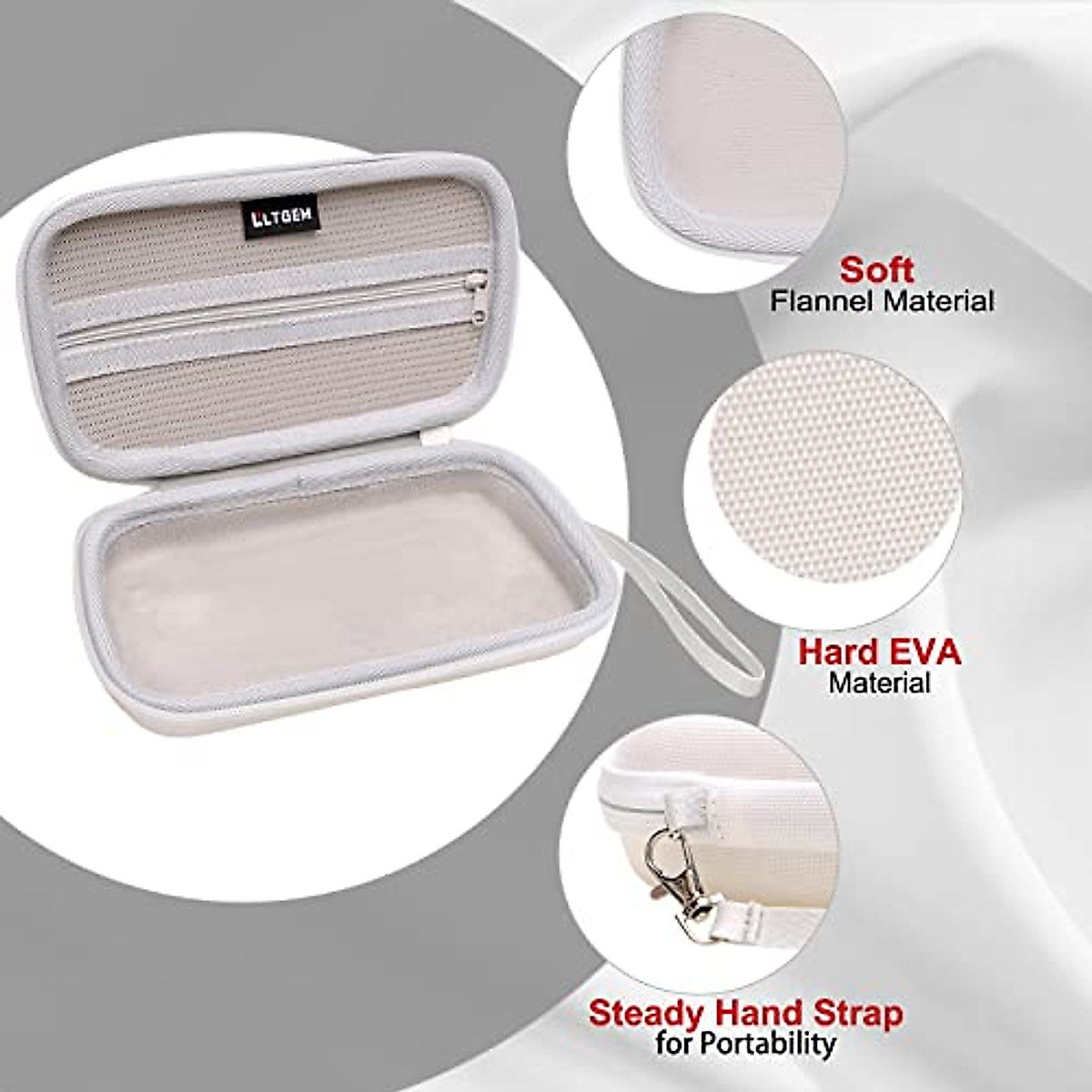 LTGEM case for Backbone One Mobile Gaming Controller, Handheld Gaming Console Portable Travel Holder, Extra Mesh Pocket for Cables Power Bank Accessories