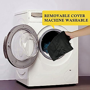 fowong Under Door Draft Stopper 30" to 38" Adjustable Door Noise Stopper for Bottom of Door, Triangle Door Soundproofing Draft Guard Double Side Sweep Seal Gap up to 1.7", Easy to Install Black